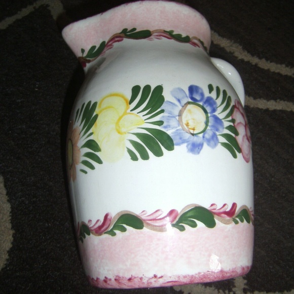 Handgemalt | Dining | Handgemalt Signed Hand Painted Water Pitcher Chic ...